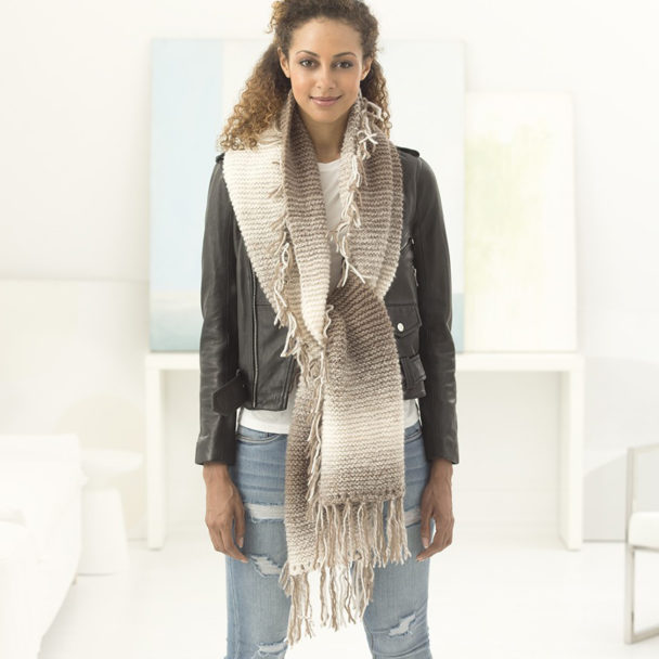 Checkerboard Rib Scarf Knitting Pattern - KnitCraft