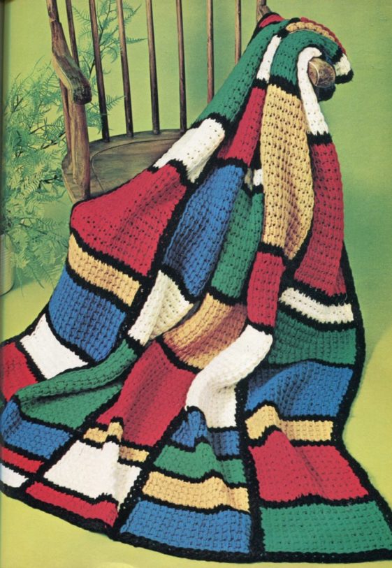 Mondrian Style Afghan Crochet Pattern - KnitCraft
