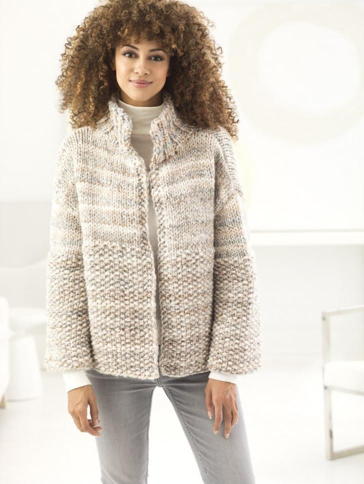 Easy Cozy Cardi Free Knitting Pattern - KnitCraft