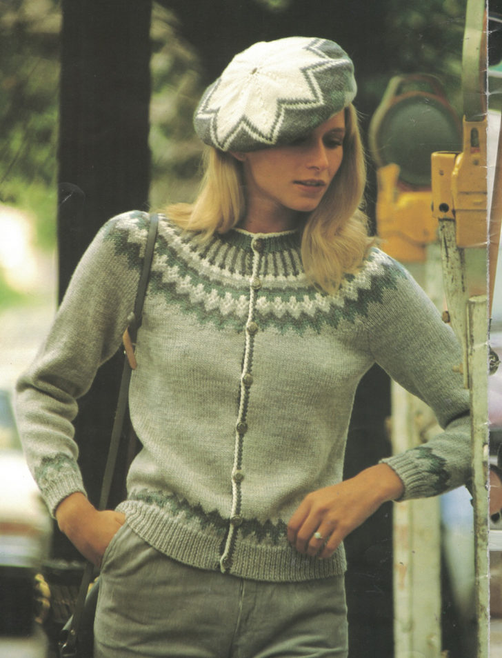 Free Retro Cardigan and Beret Knitting Pattern - KnitCraft