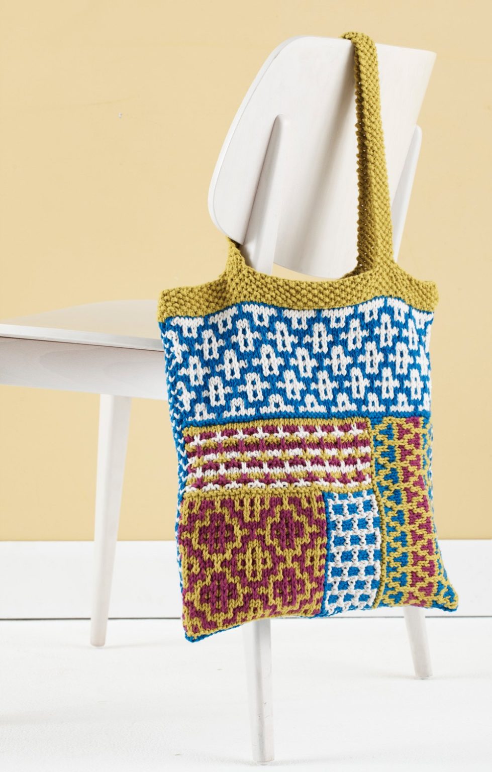Slip Stitch Mosaic Tote Knit Pattern - KnitCraft
