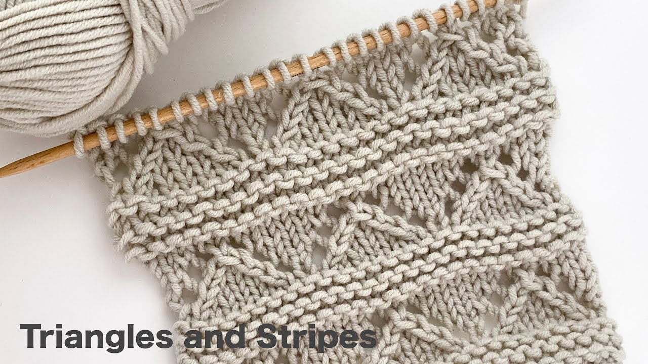 Triangles And Stripes Stitch Patterns - KnitCraft