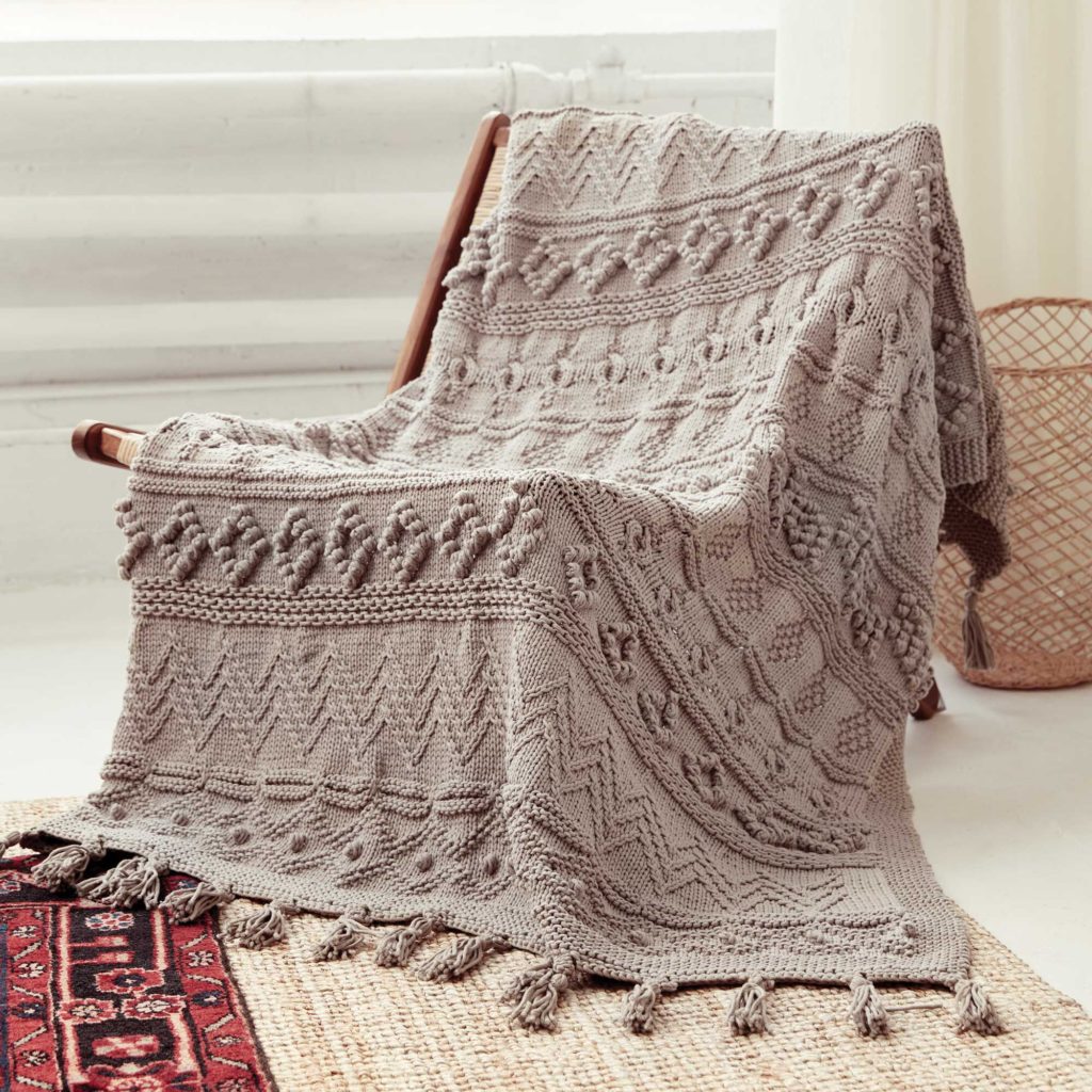 SAMPLER KNIT BLANKET Pattern - KnitCraft