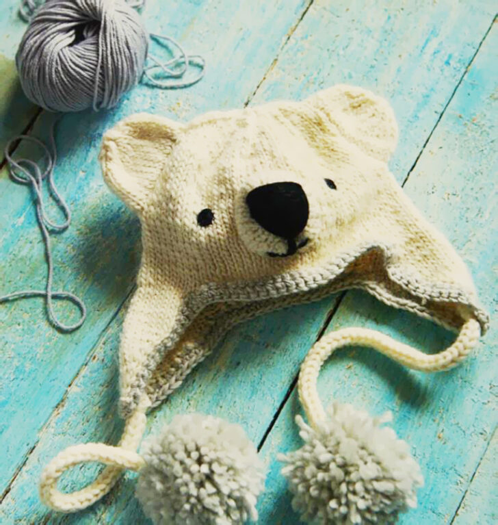 Sweet Polar Bear Hat Pattern - KnitCraft