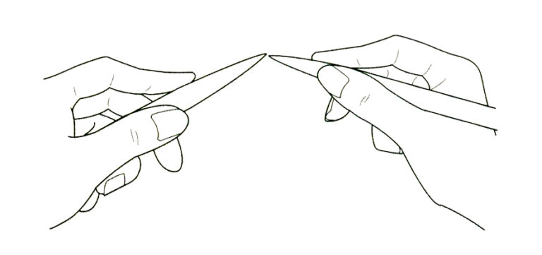 How to Hold Needle and Yarn – KnitCraft